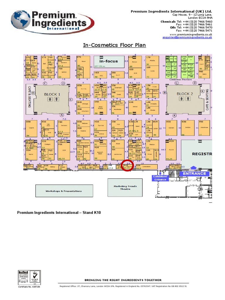 In-Cosmetics Floor Plan | PDF | Business
