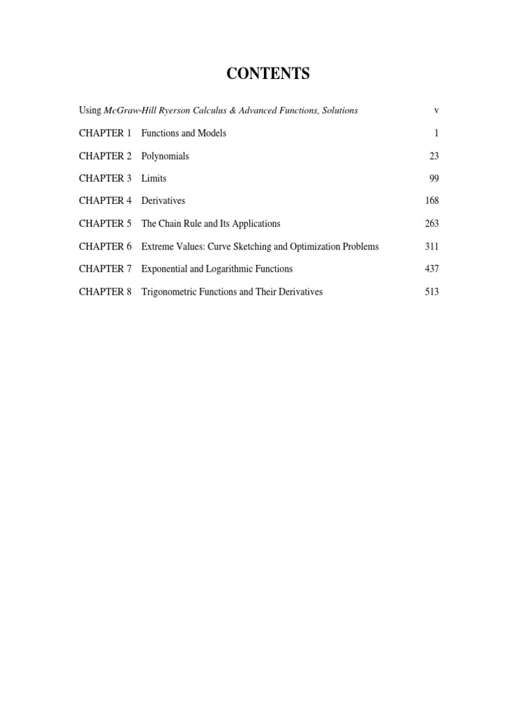 McGraw-Hill Ryerson Calculus Solutions | PDF | Function (Mathematics ...