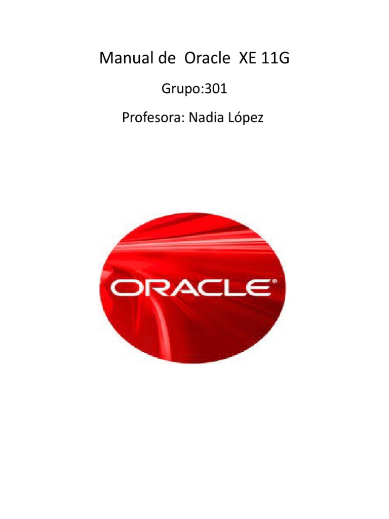 Manual de Oracle XE 11G PDF 12 | PDF | Bases de datos | Microsoft Windows