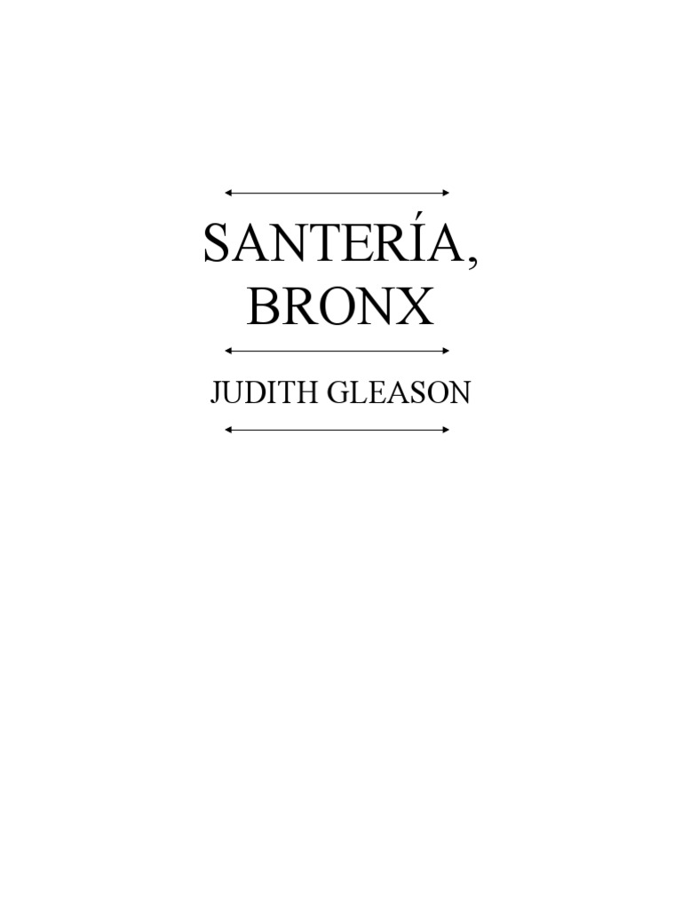 Santeria, Bronx. Judith Gleason | PDF | Purgatory | Santería