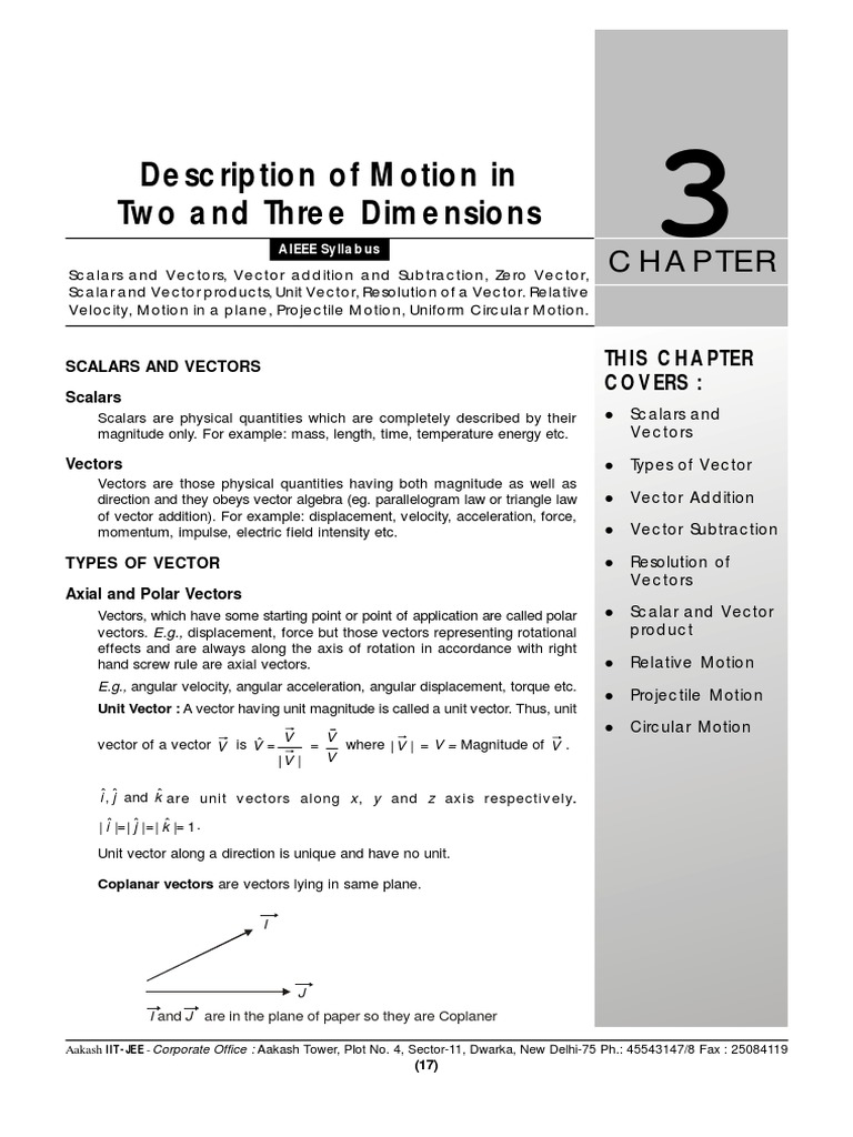 Motion 2d Aakash | PDF | Rotation Around A Fixed Axis | Euclidean Vector