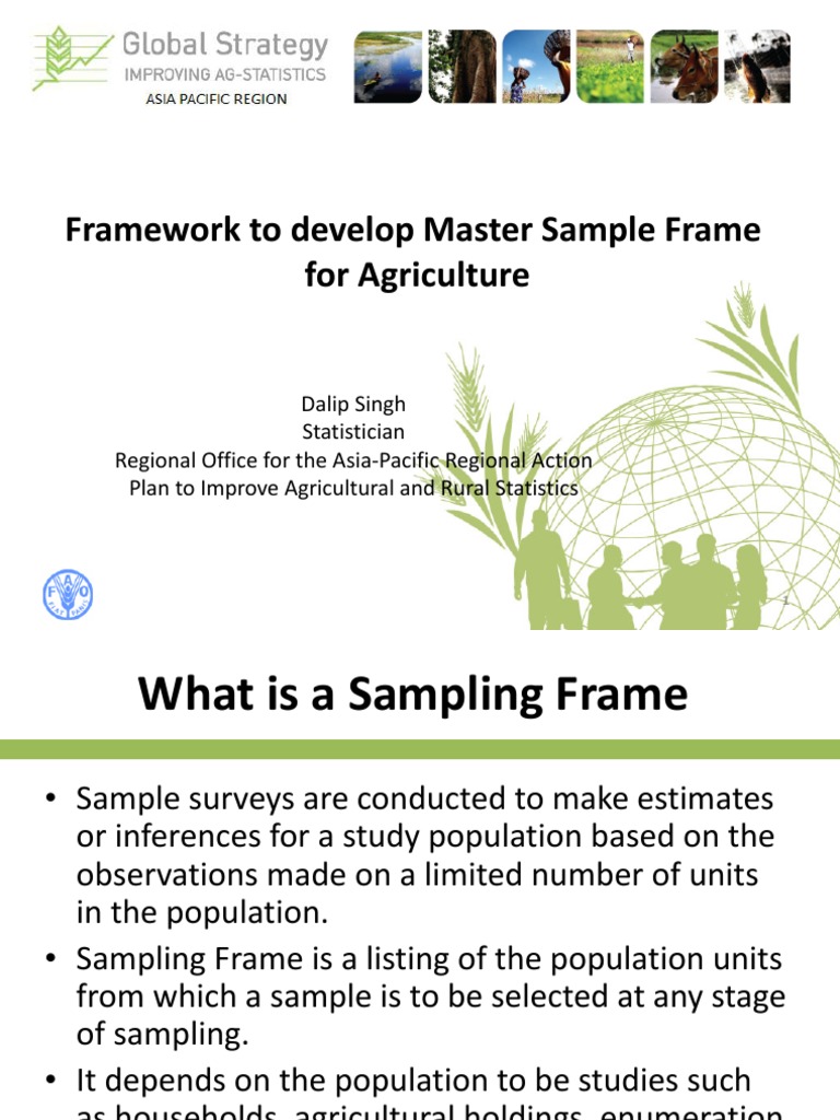 Framework To Develop MSF For Agriculture | PDF | Census | Sampling ...