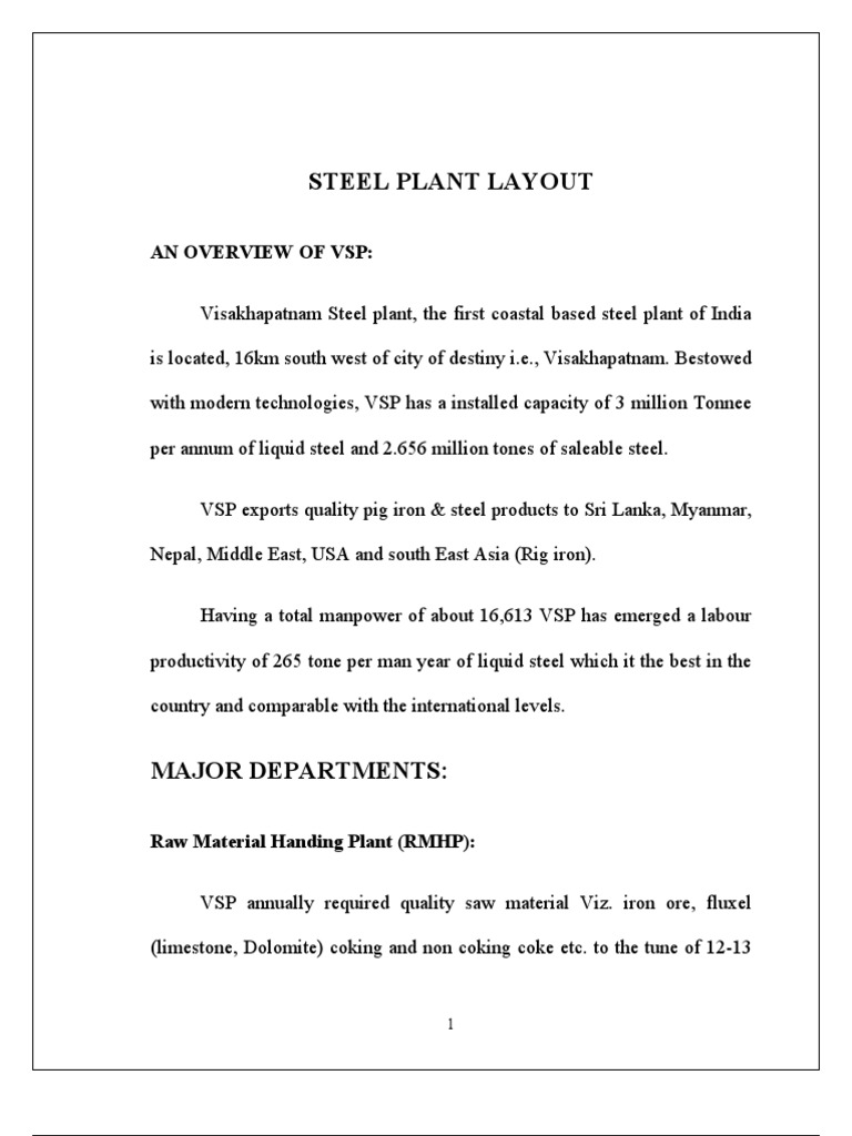 Steel Plant Layout | PDF | Electric Motor | Power Inverter