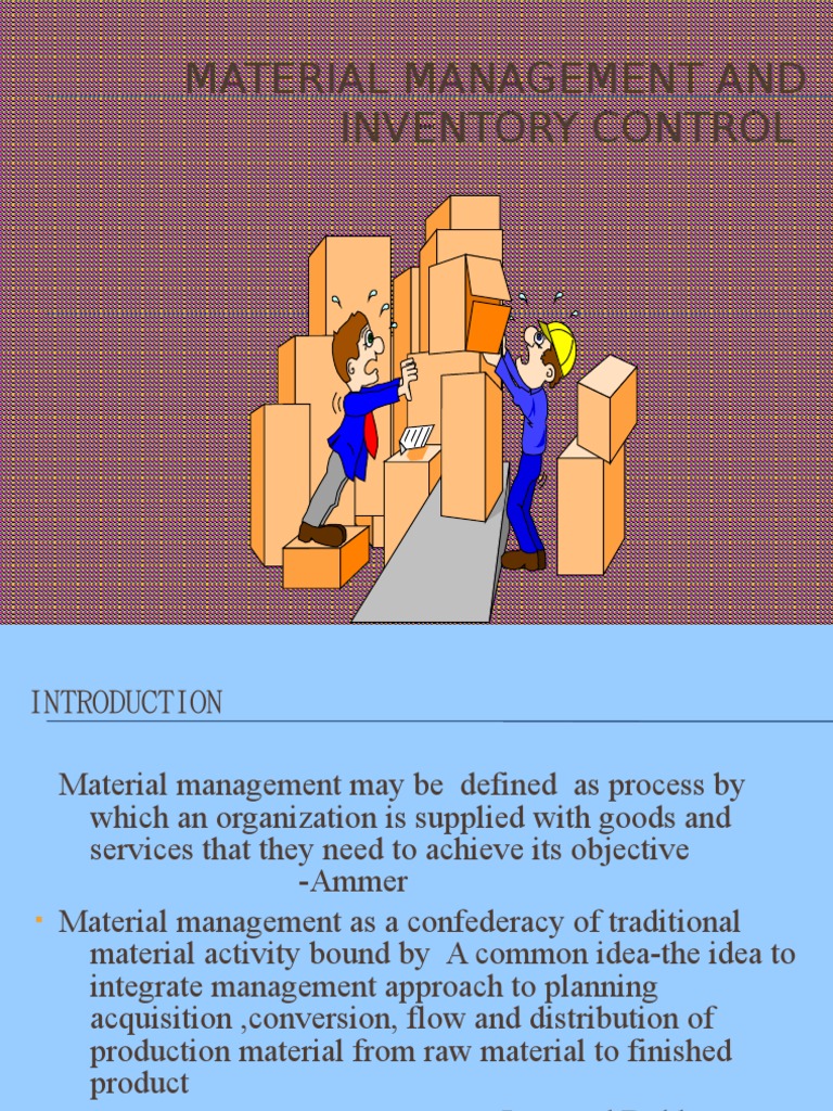 Material Management and Inventory Control | PDF | Inventory | Supply Chain