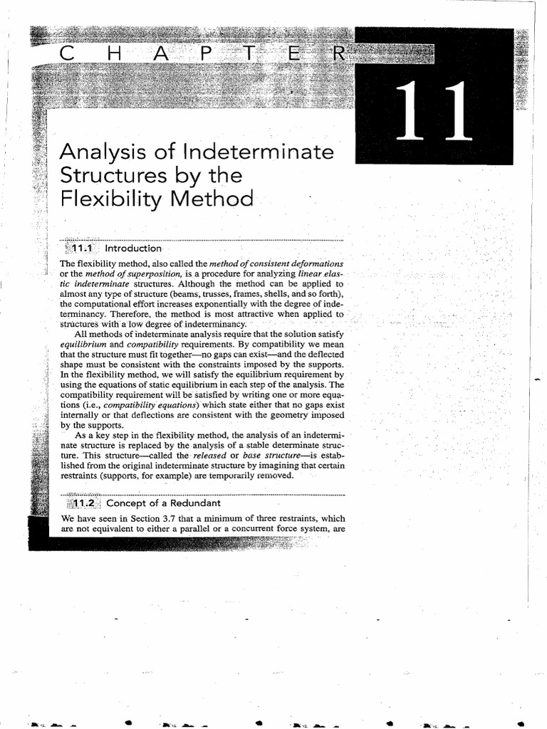 Chapter 11 Analysis of Indeterminate Structures by The Flexibility ...