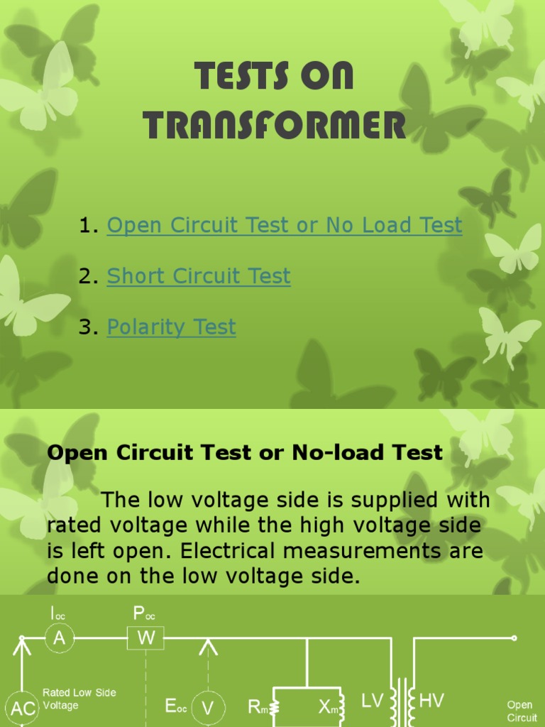 Lesson 11 - Tests On Transformers | PDF | Transformer | Voltage