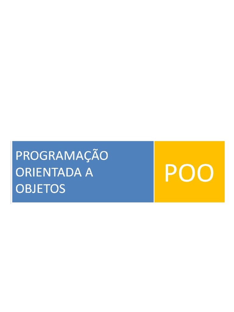 Apostila Programação Orientada A Objetos Pdf Classe Programação De Computadores