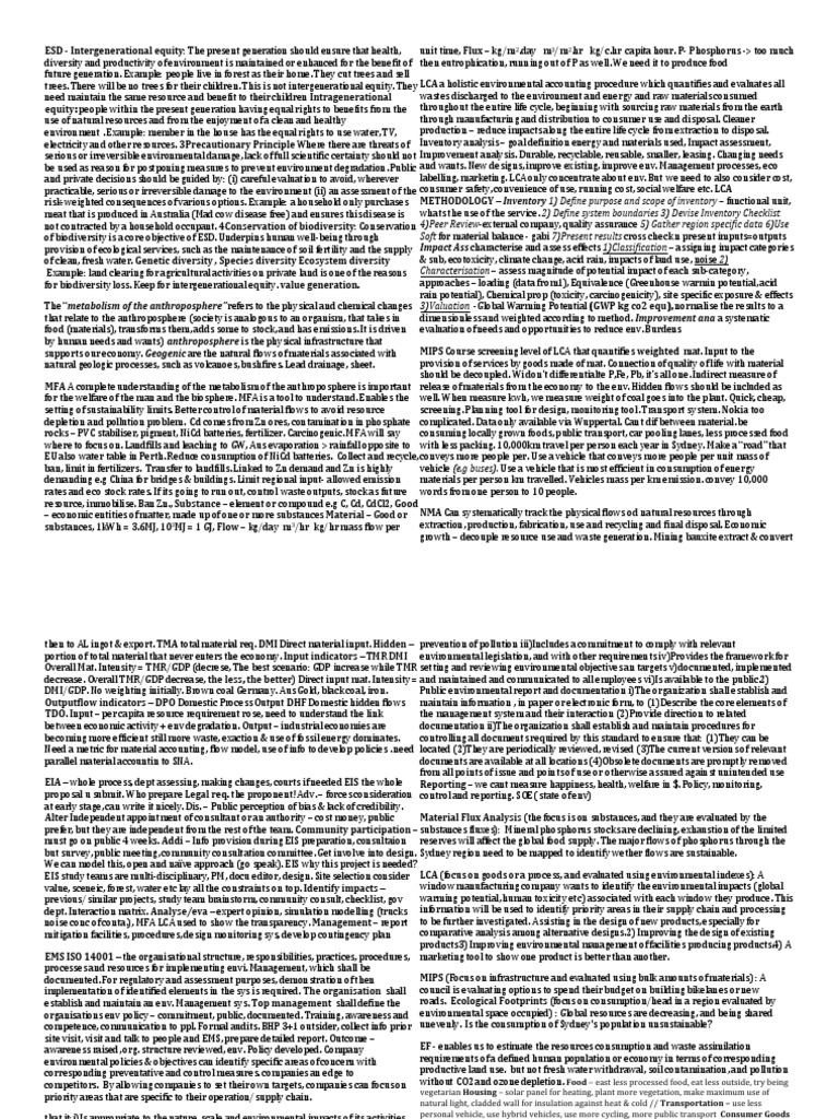 Cheat Sheet | PDF | Biodiversity | Recycling