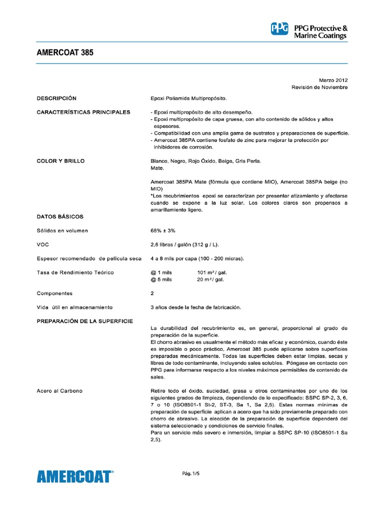 Amercoat 385 | PDF