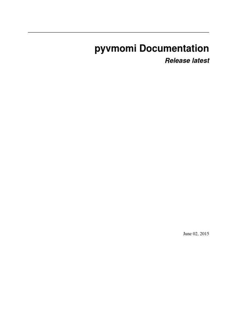 Pyvmomi | PDF | Business | Technology & Engineering