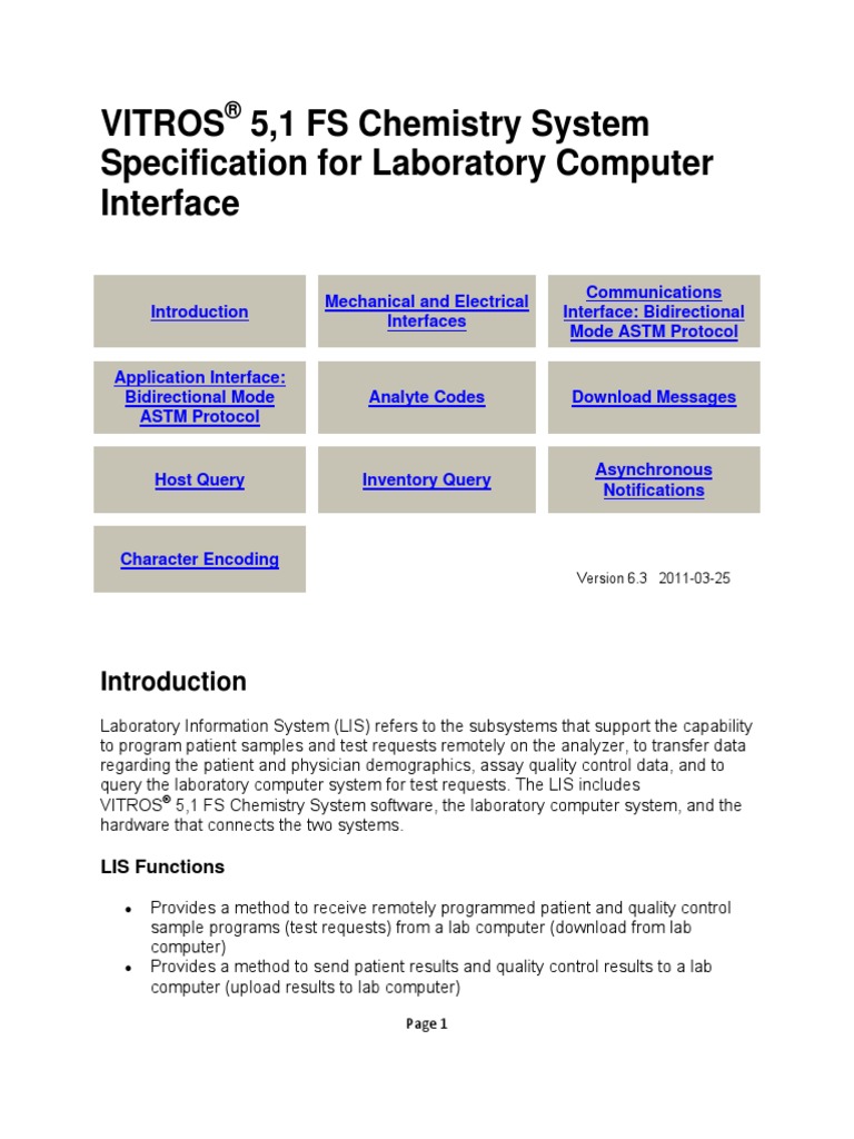Lis Vitros 51 | PDF | Data | Computer Data