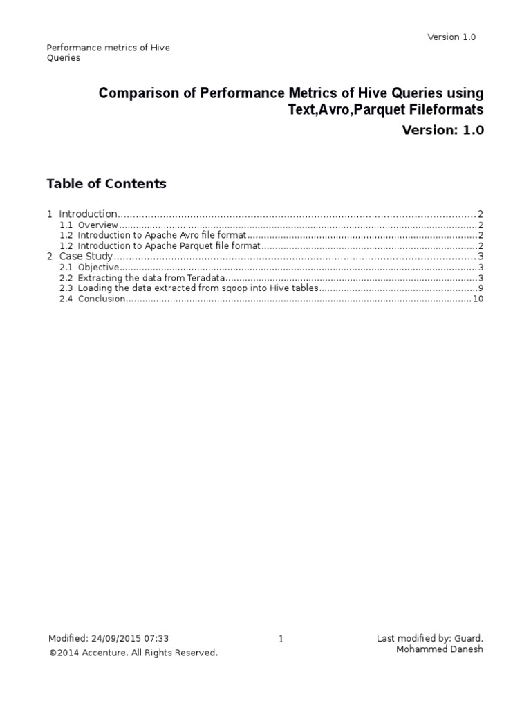 Hive Performance With Different Fileformats | PDF | Apache Hadoop | File Format