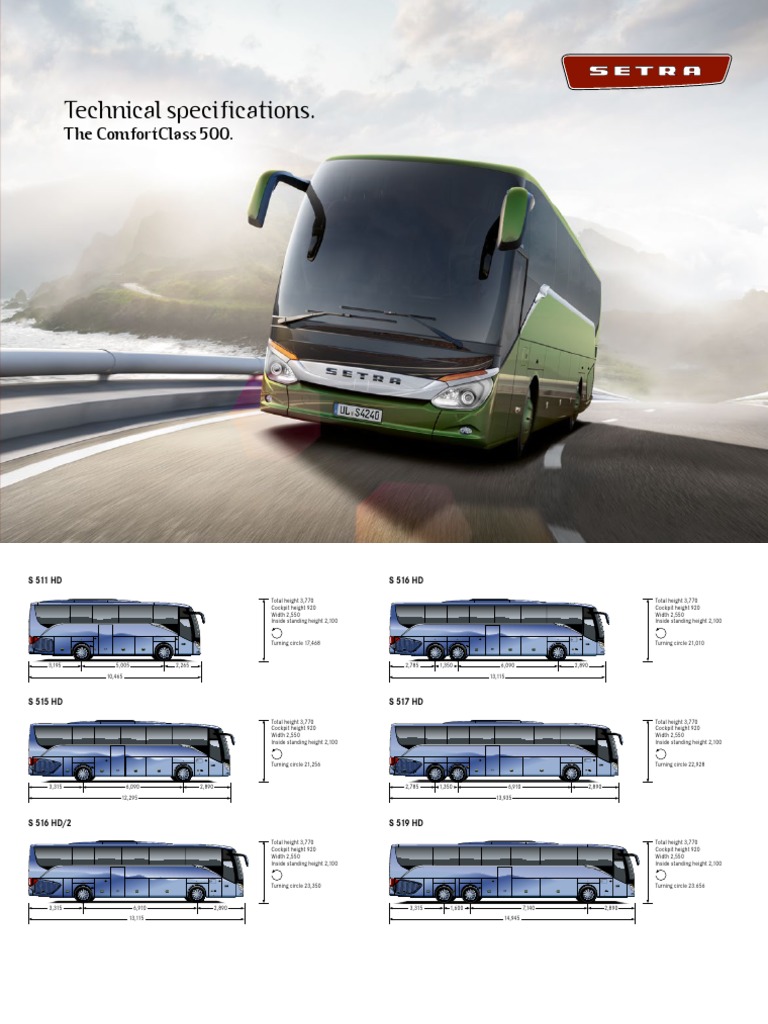 Specificatii Tehnice SETRA | PDF | Car | Car Body Styles