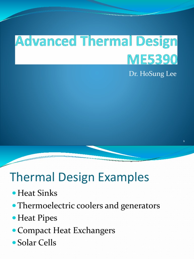 Thermal Design Example For ME5390 | PDF | Air Conditioning | Physical ...