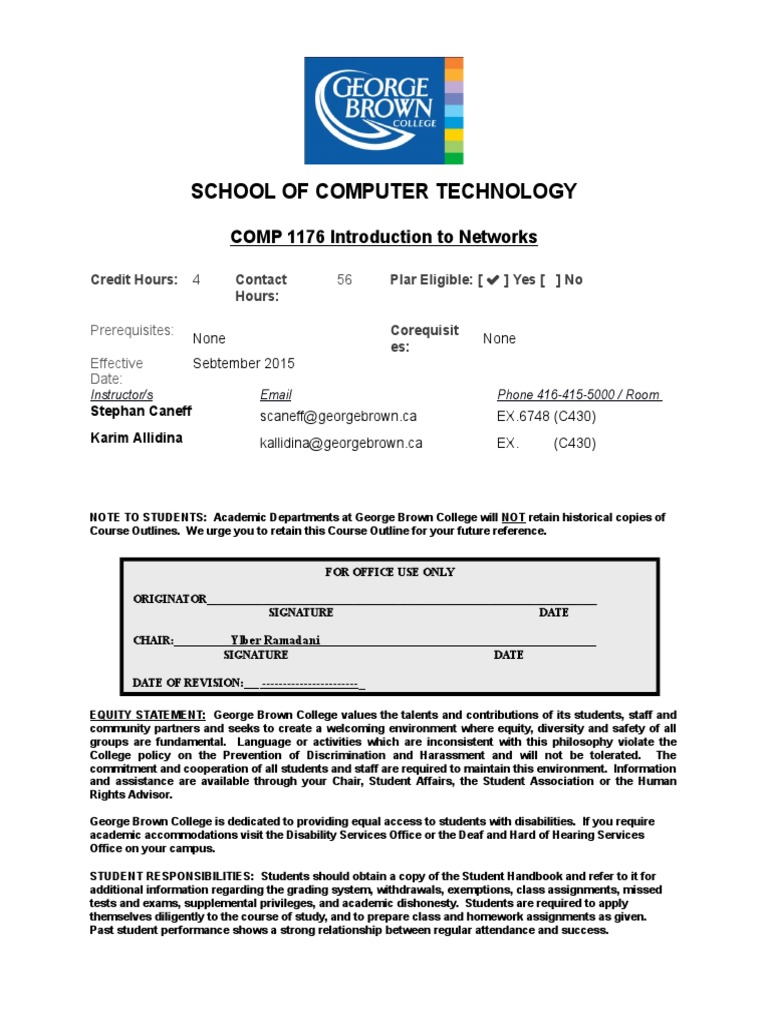 COMP 1176 Introduction To Networks | PDF | Cisco Certifications | Computer Network