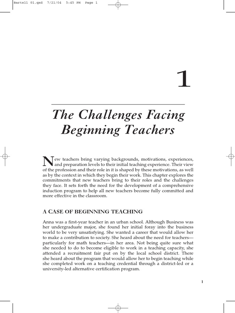 The Challenges Facing Beginning Teachers | PDF | Teachers | Motivation