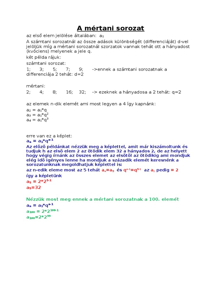 A Mértani Sorozat | PDF
