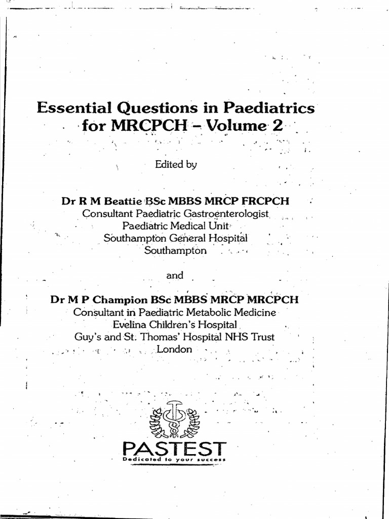 Essential Questions in Paediatrics For MRCPCH v2 PDF | PDF | Meningitis ...