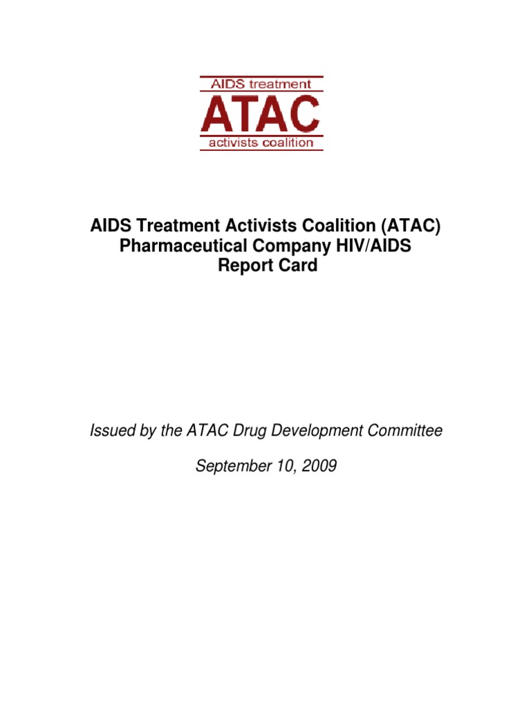 AIDS Treatment Activists Coalition (ATAC) Pharmaceutical Company HIV ...