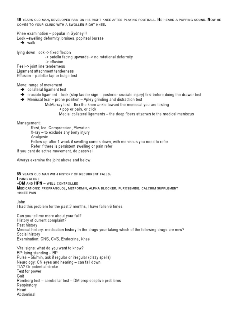 Knee Examination | Knee | Clinical Medicine