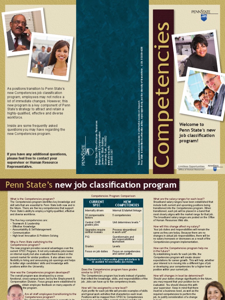 Competencies Brochure | PDF | Competence (Human Resources) | Human ...
