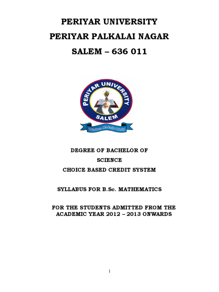 BSC - Maths - 2012 Syllabus Onwards | PDF | Black–Scholes Model ...