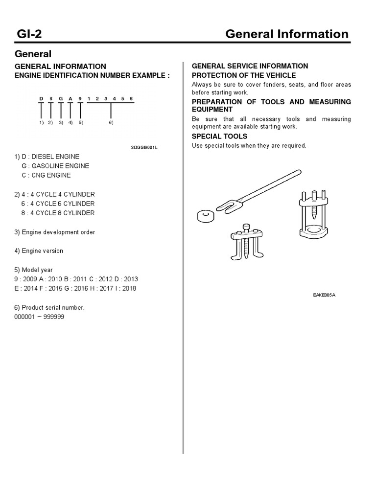 Hyundai D4GA/D6GA Engine Manual | PDF | Electrical Connector ...