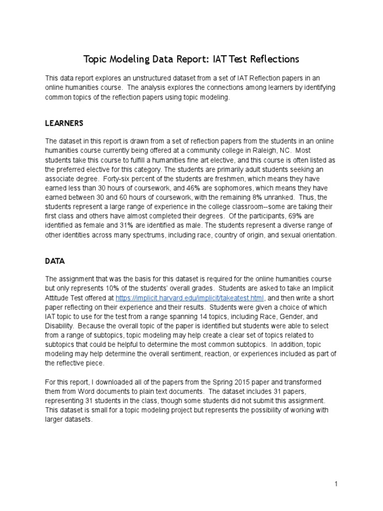 TopicModeling DataReport | PDF | Massive Open Online Course ...