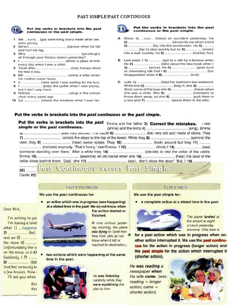 Past Simple vs. Past Continuous Guide | PDF
