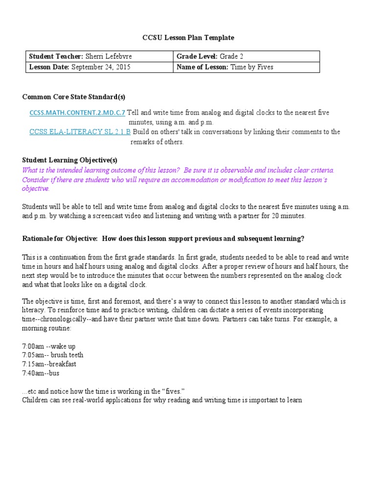 Ccss - Math.Content.2.Md.C.7 Ccss - Ela Literacy - Sl.2.1.B | PDF ...