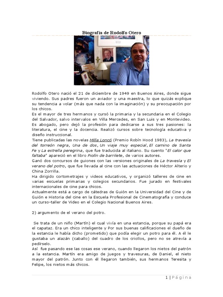 Biografía de Rodolfo Otero | PDF | Caballos