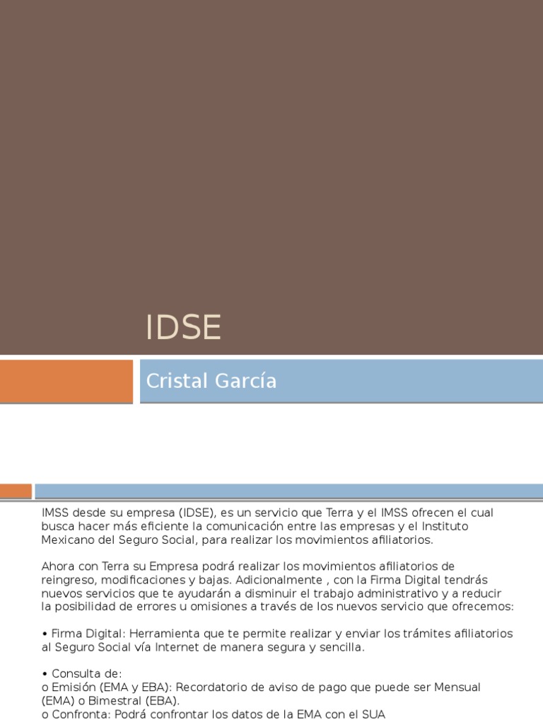 IDSE: Movimientos Afiliatorios IMSS | PDF | Informática | Tecnología ...