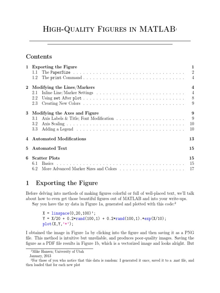 High-Quality Figures in MATLAB | PDF