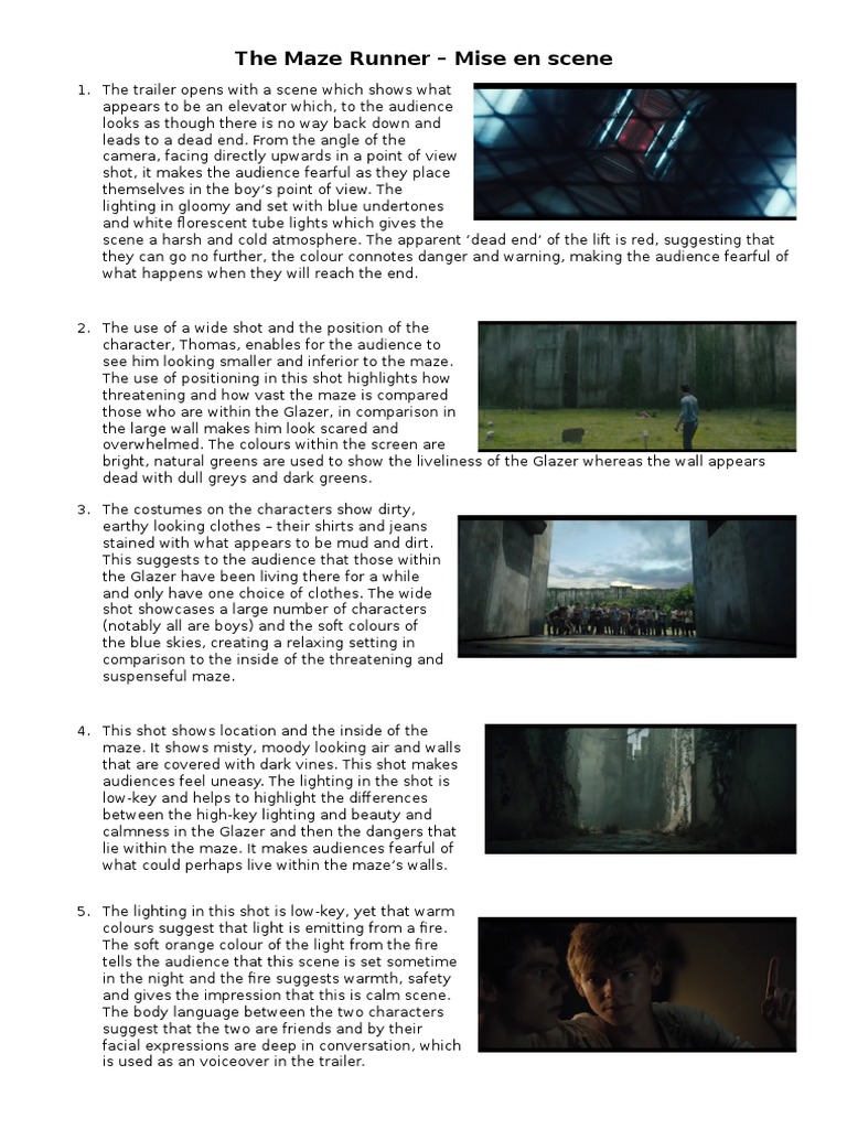 The Maze Runner - Mise en Scene | PDF | Leisure