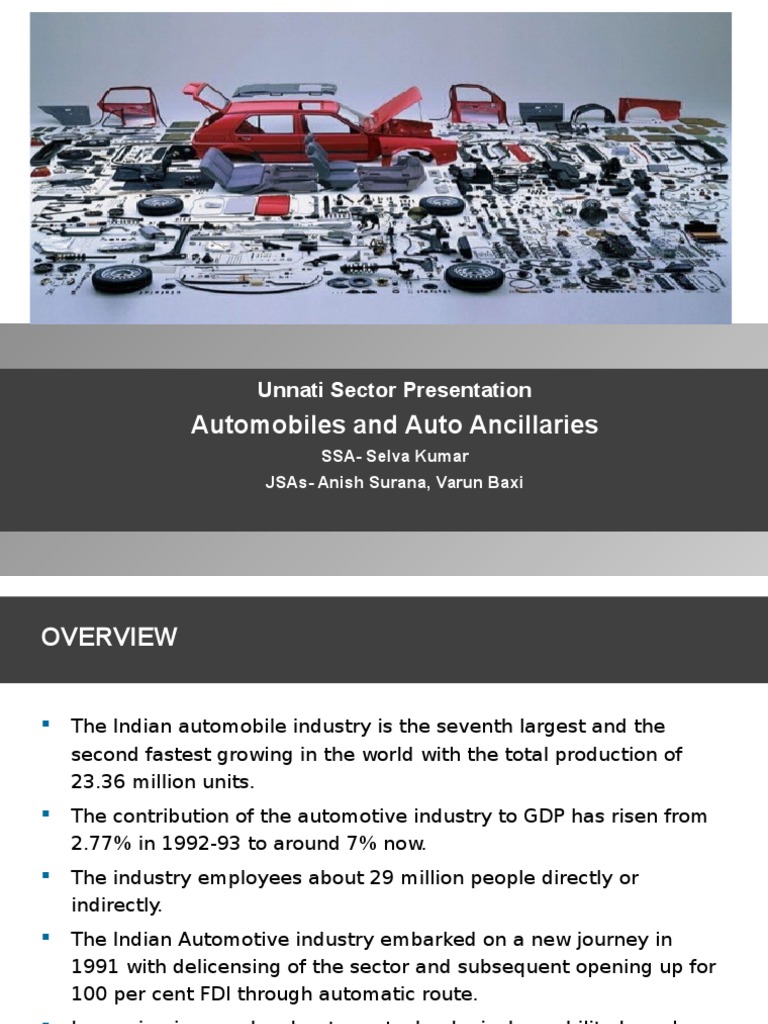 Automobilies & Auto Ancillaries Setor Presentation | PDF | Tire ...