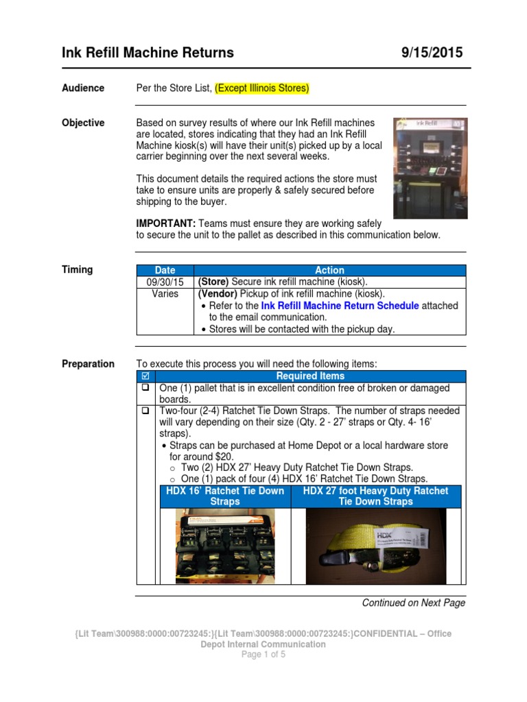 Ink Kiosk Return Direction Stores | PDF | Pallet | Computing And Information Technology