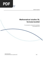 Math AI SL Formula Booklet | PDF | Area | Mathematics