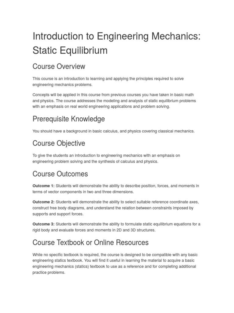 Introduction To Engineering Mechanics | PDF | Force | Engineering