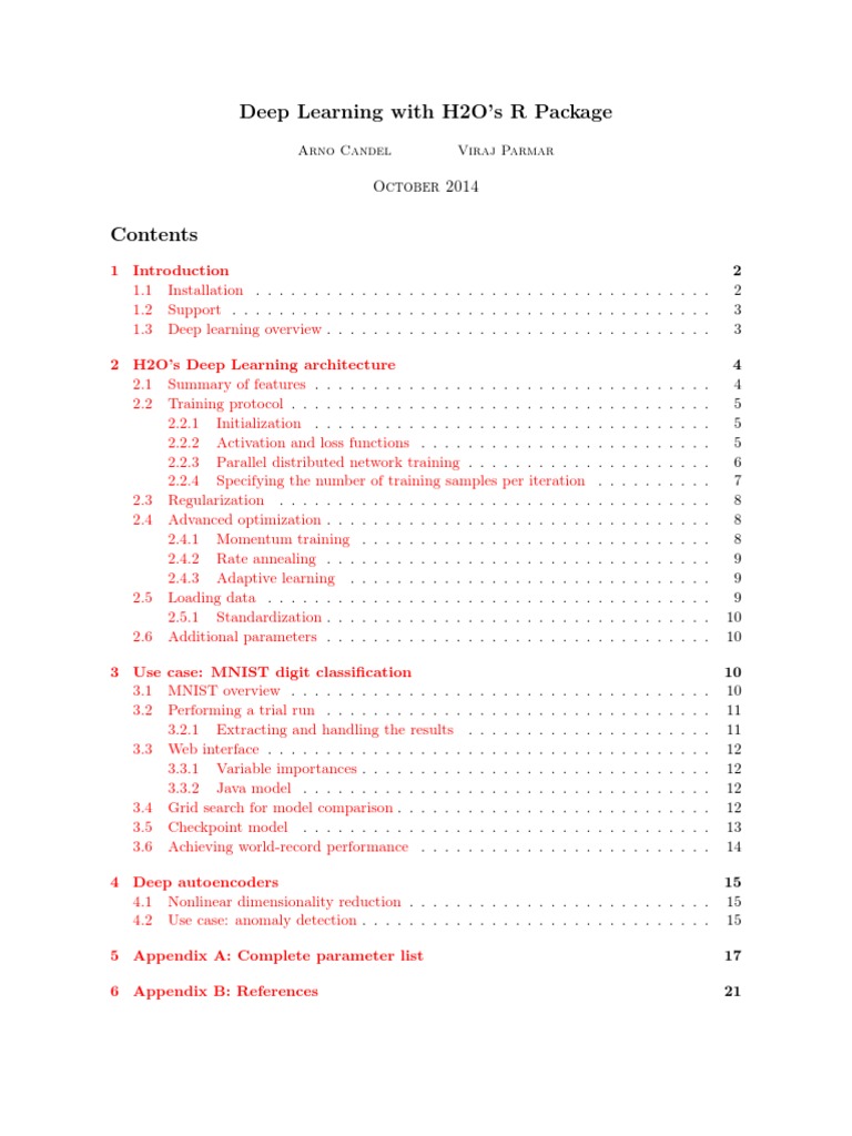 A Comprehensive Guide to Deep Learning with H2O | PDF | Deep Learning ...