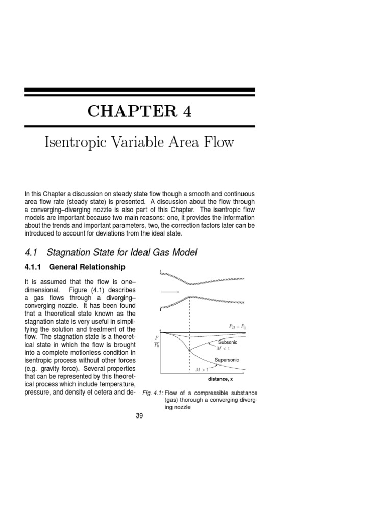 Isentropic Flow Through a Converging-Diverging Nozzle | PDF | Mach Number | Fluid Dynamics