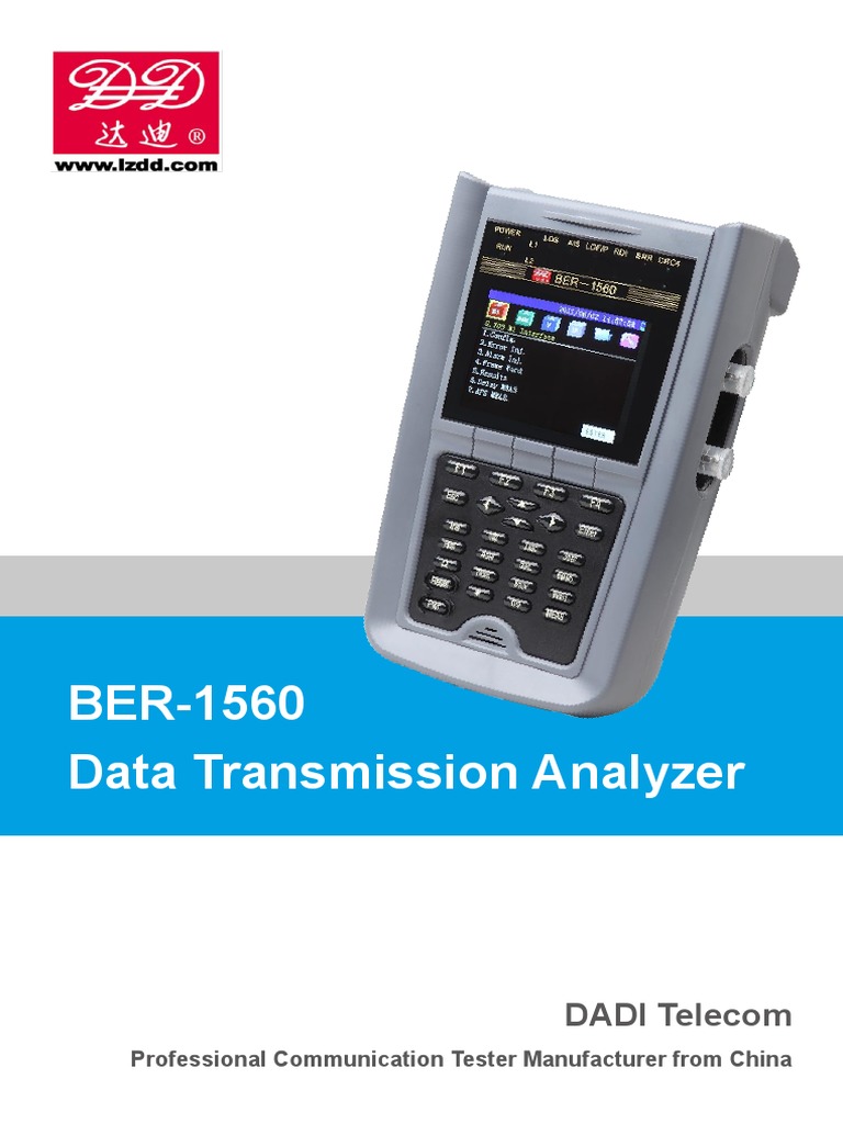 BER-1560 Data Transmission Analyzer | PDF | Electronics ...