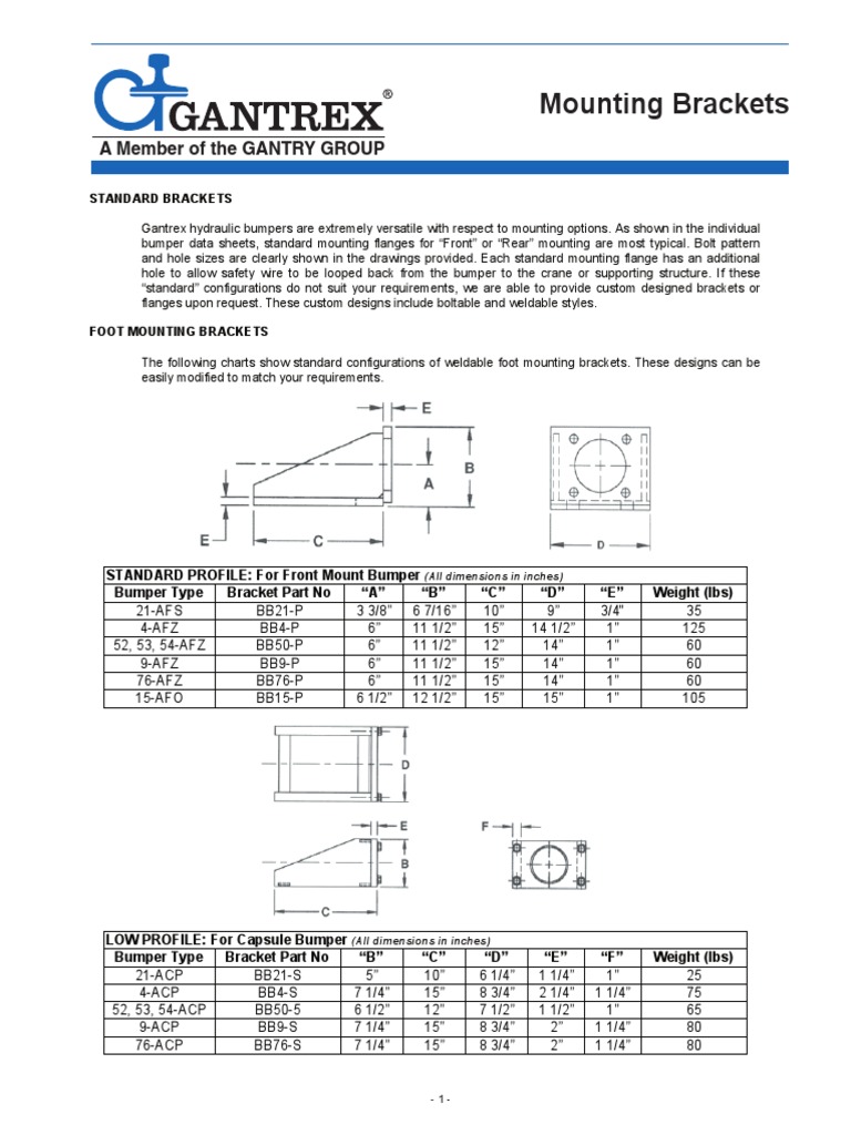 Bumper Mounting Brackets Options | PDF | Motor Vehicle | Vehicles