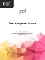 Event Management Proposal Sample | PDF | Pricing | Sales