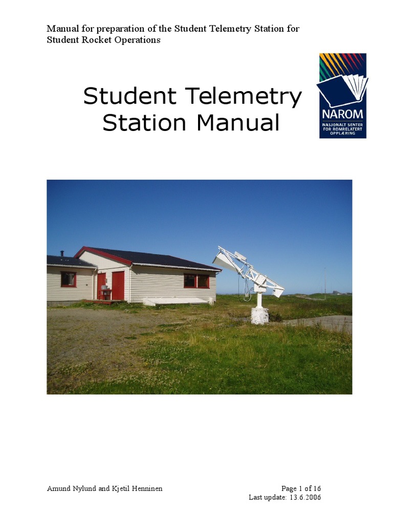 Manual For Preparation of The Student Telemetry Station For Student ...