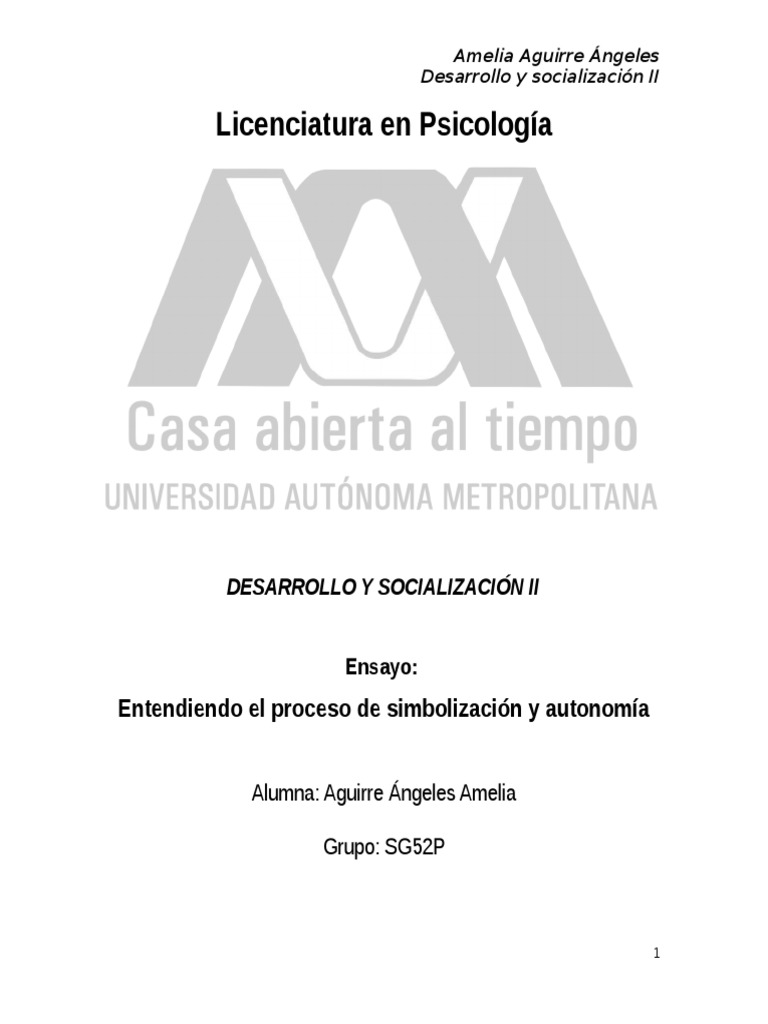 Entendiendo El Proceso de Simbolización | PDF | Socialización | Psique ...