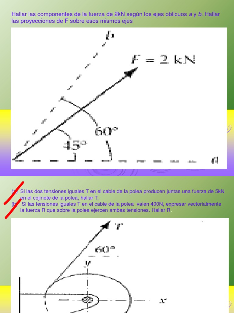 Diapositiva de Estatica | Descargar gratis PDF | Vector Euclidiano | Fuerza