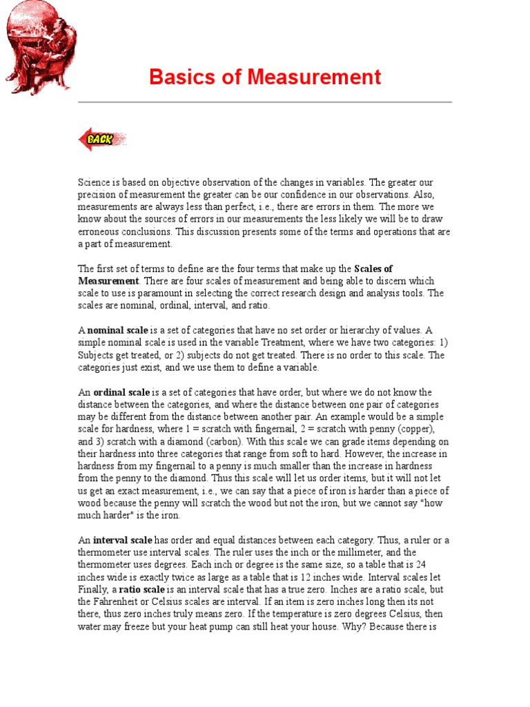 Basics of Measurement | PDF | Level Of Measurement | Standard Deviation