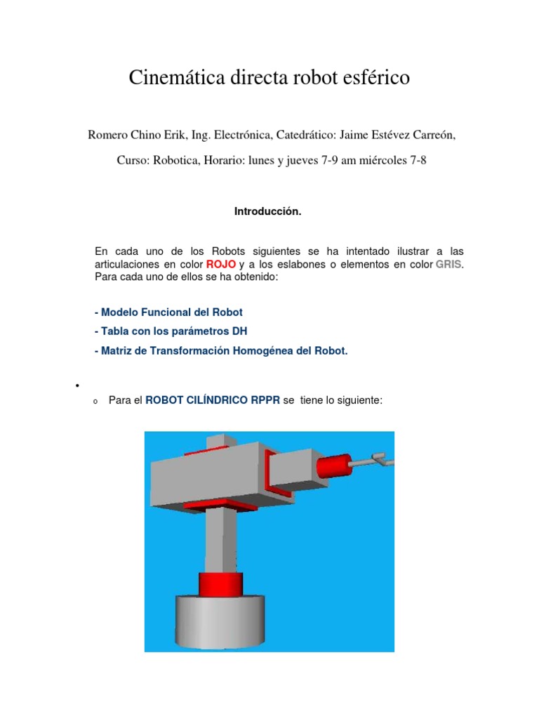 Cinematica Directa 6 CINEMÁTICA DIRECTA