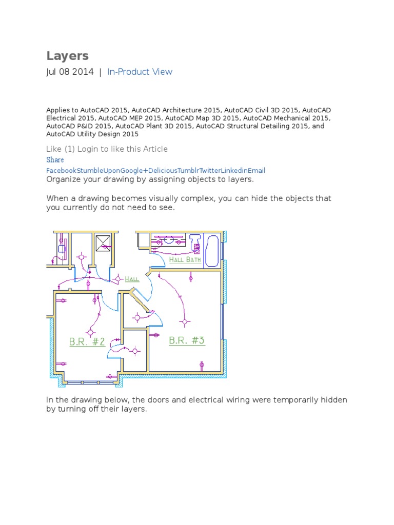 Organize AutoCAD Drawings with Layers | PDF | Auto Cad | 3 D Computer ...