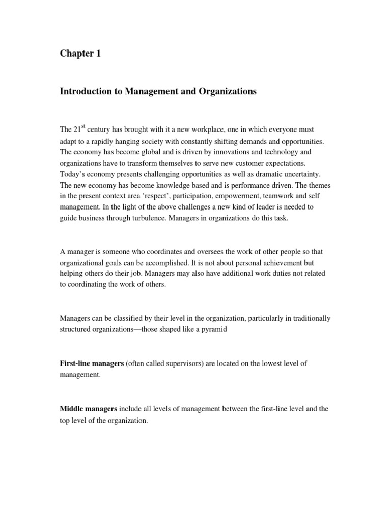 Principles of Management Overview | PDF | Decision Making ...